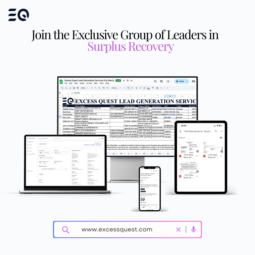 Lead Generation for Surplus Funds Recovery Businesses